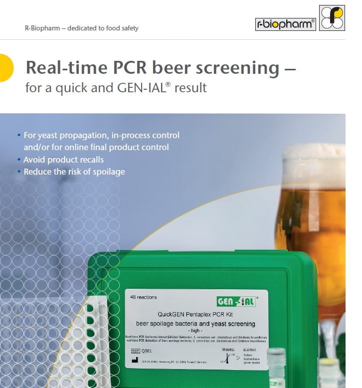 Real-time PCR beer screening – Food & Feed Analysis